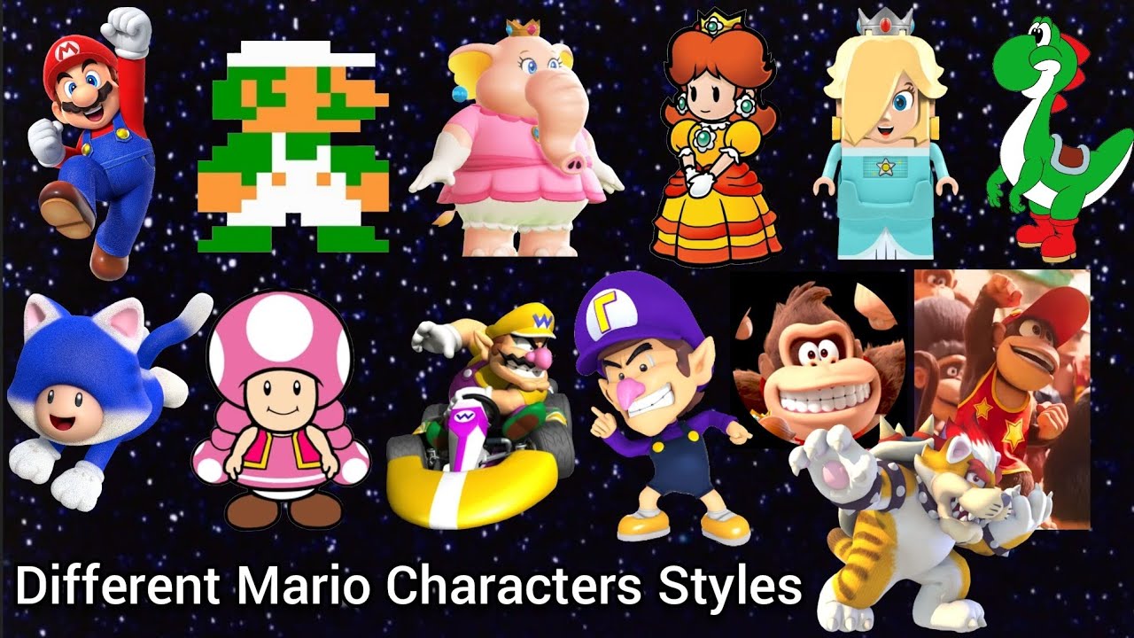 Mario Characters In Different Versions - YouTube