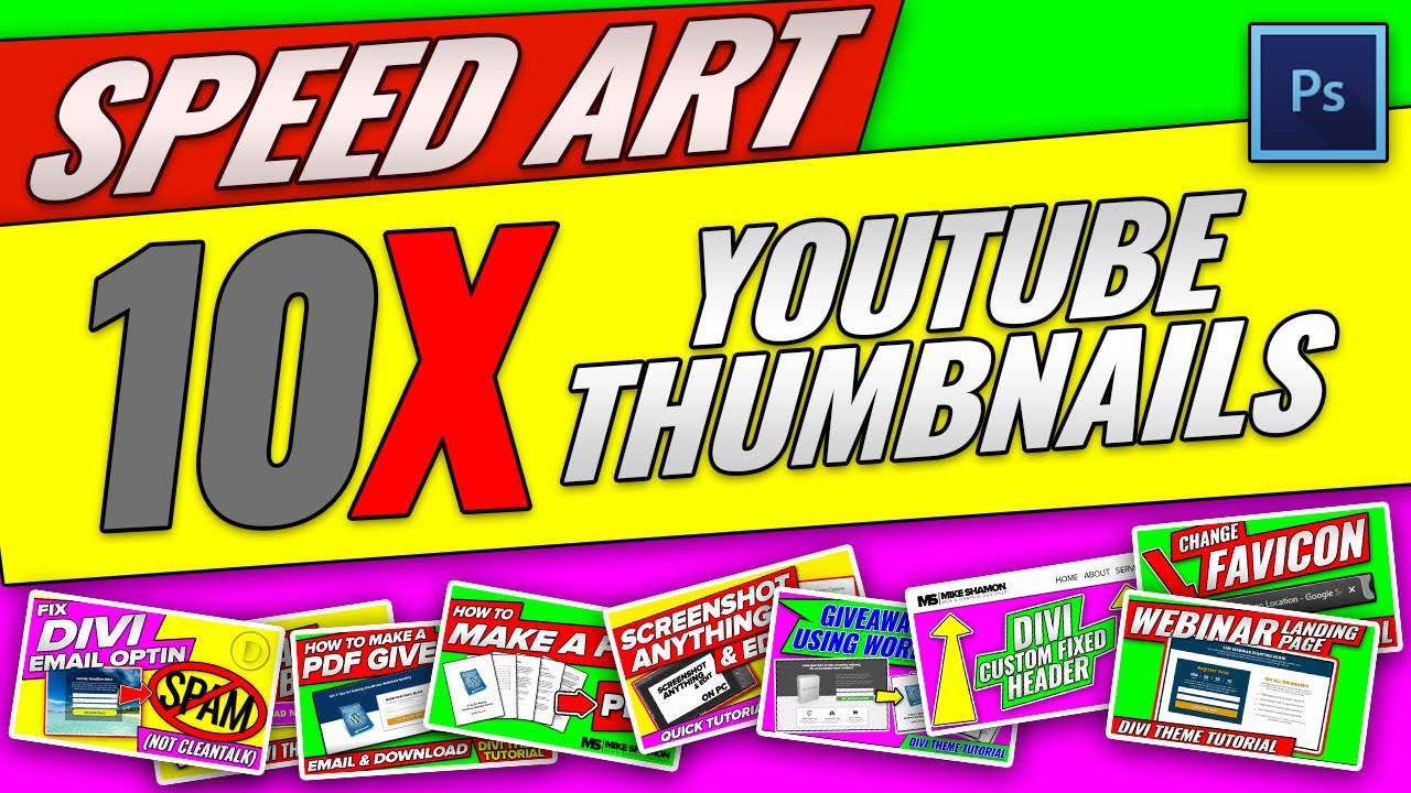 Speed Art 10X YouTube Thumbnails Design in Photoshop - YouTube