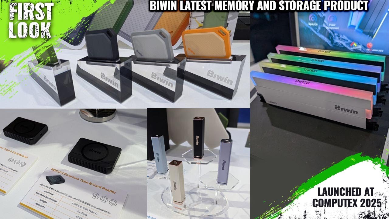 Biwin X570, X570 PRO, PR2000 Gen 5 SSD And DW100 Memory Products ...