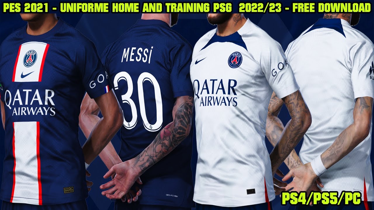 PES 2021 TODOS UNIFORMES DO PARIS SAINT GERMAIN TEMPORADA 2022/23 PS4 ...