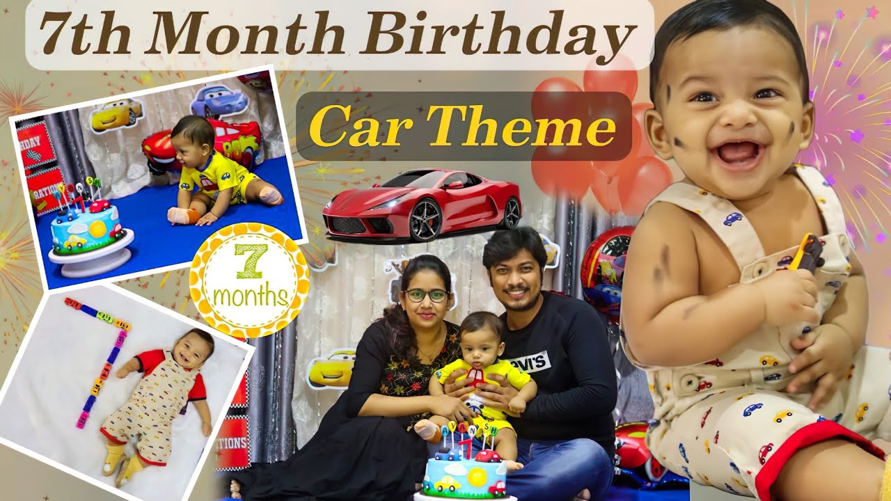 Ayansh 7th Month Birthday Celebrations | Baby Monthly Photoshoot Ideas ...