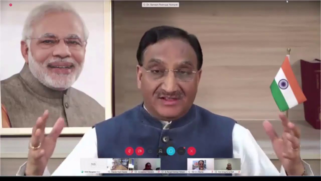 Interaction with University by HRD Minister Shri Dr Ramesh Pokhriyal ...