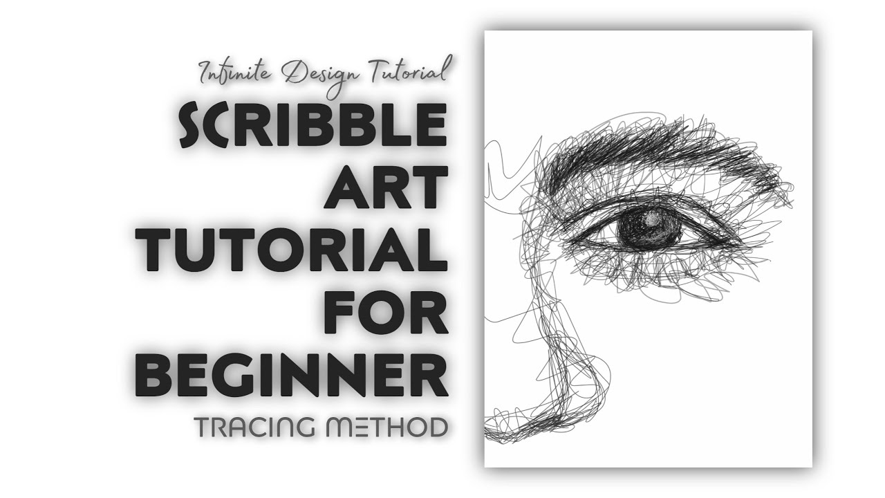 Scribble Art Tutorial for Beginner (Tracing Method) - YouTube