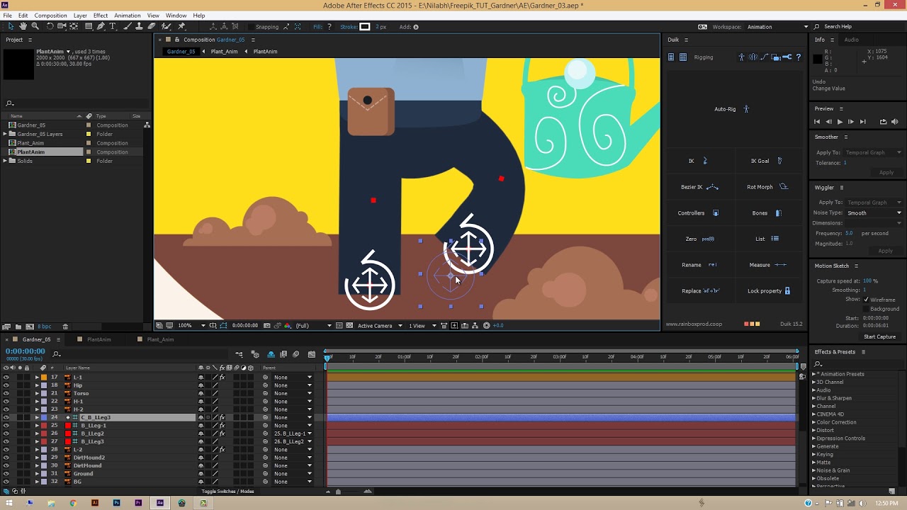 03/04 Rigging — Motion Graphics: Animate a Character in After Effects ...