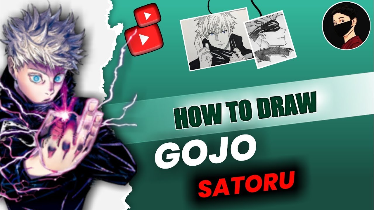 How to Draw Gojo satoru [side view] jujutsu kaisen - YouTube