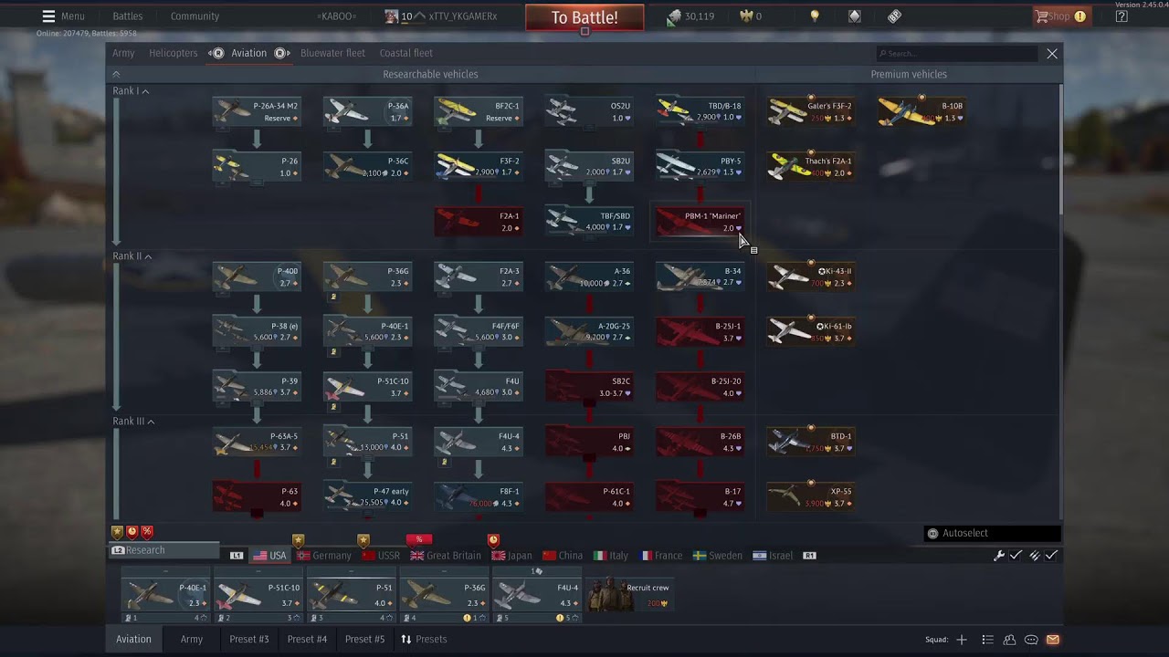 Grinding the usa air tech tree in war Thunder - YouTube