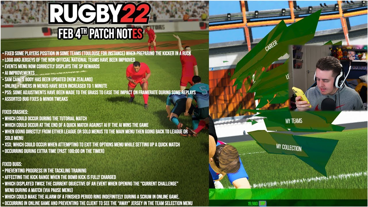 Rugby 22 - The SECOND Patch Update Gameplay (Rugby 22 PS5 Gameplay ...