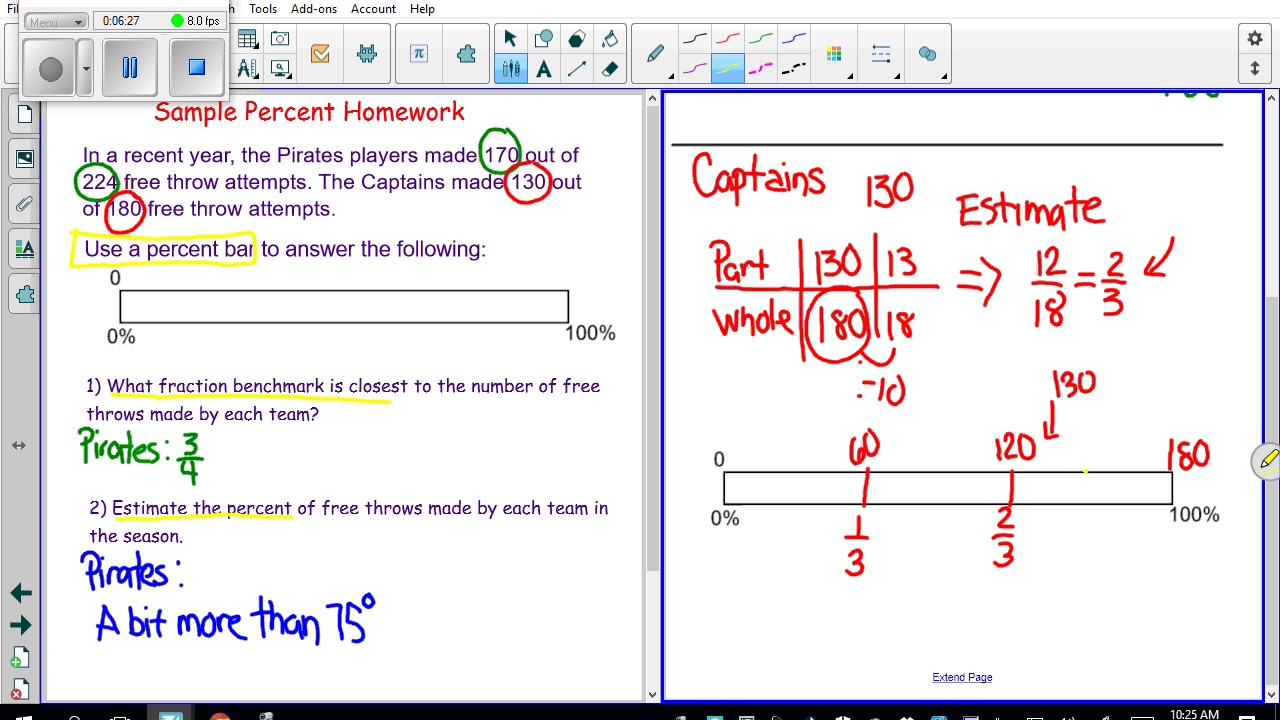 Percent Bars, estimating and comparing percents - YouTube