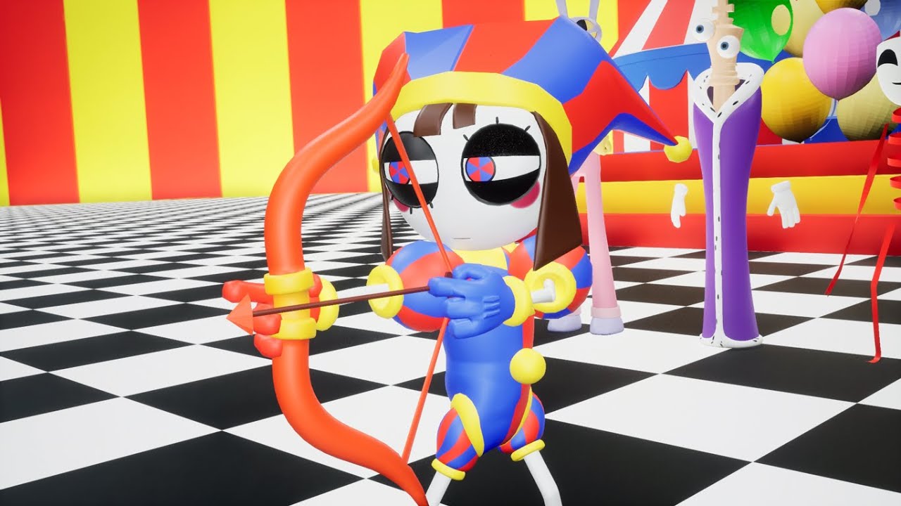 Pomni Jax Gangle King Archery Challenge - THE AMAZING DIGITAL CIRCUS ...