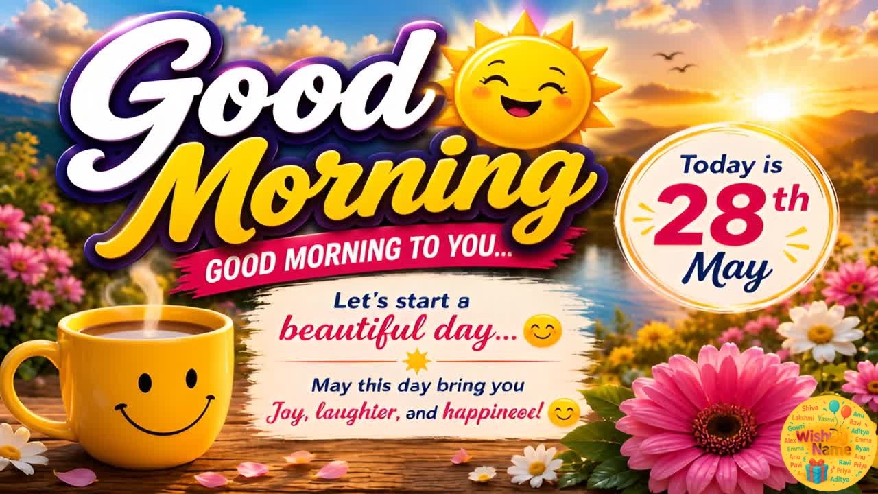 🌞 Good Morning 28th May | Good Morning Today | Good Morning Status 28 ...