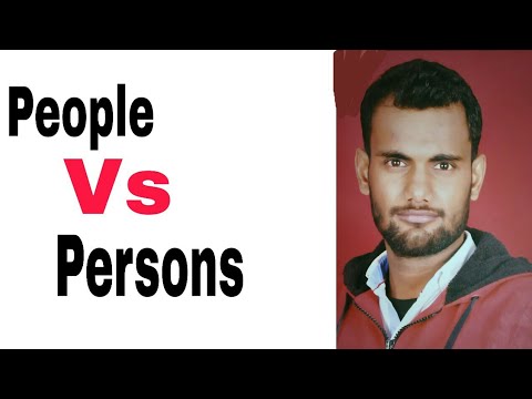 People Vs Persons - YouTube