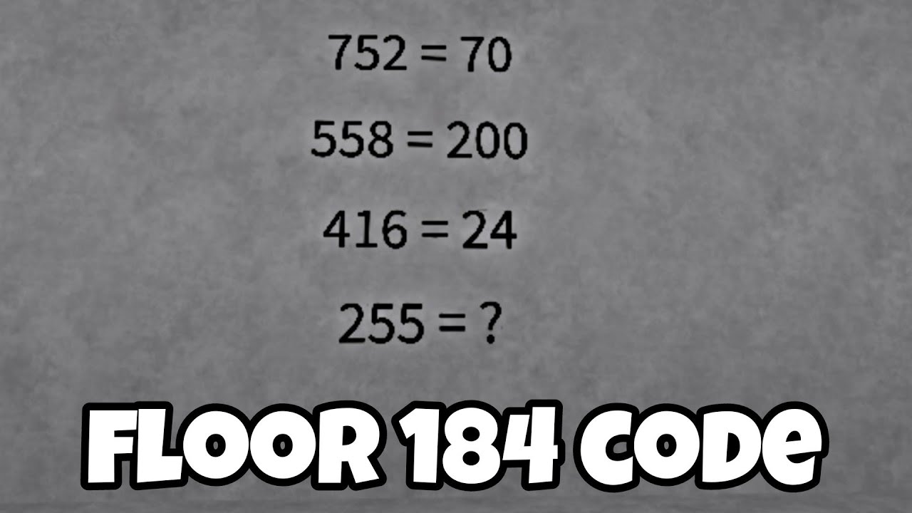 How to Complete Floor 184 in IQ Test Roblox | floor 184 answer - YouTube