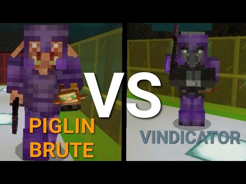 Netherite Piglin Brute VS Netherite Vindicator - YouTube