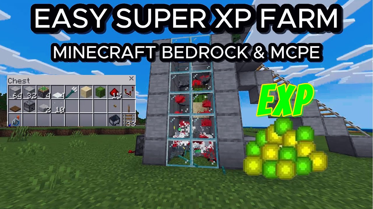 Easy super XP Farm minecraft bedrock & MCPE - YouTube