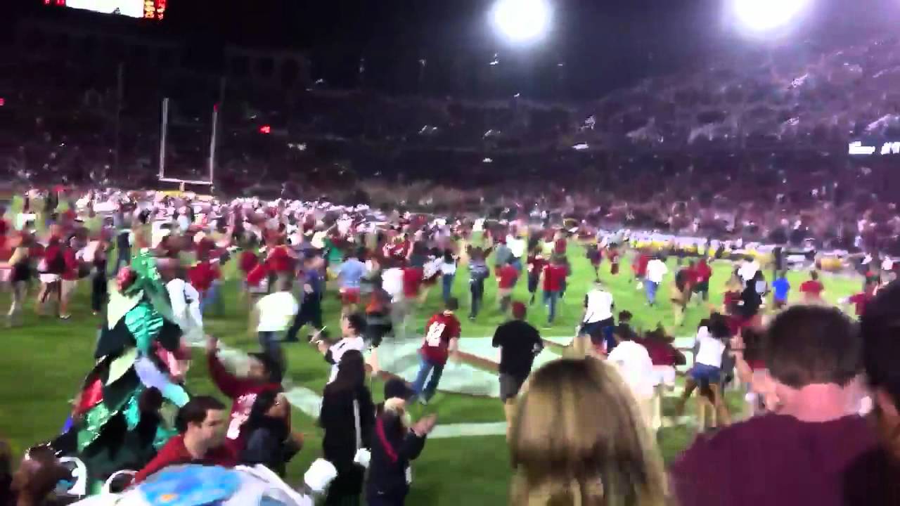 Rushing the field Stanford v USC 2012 (raw) - YouTube