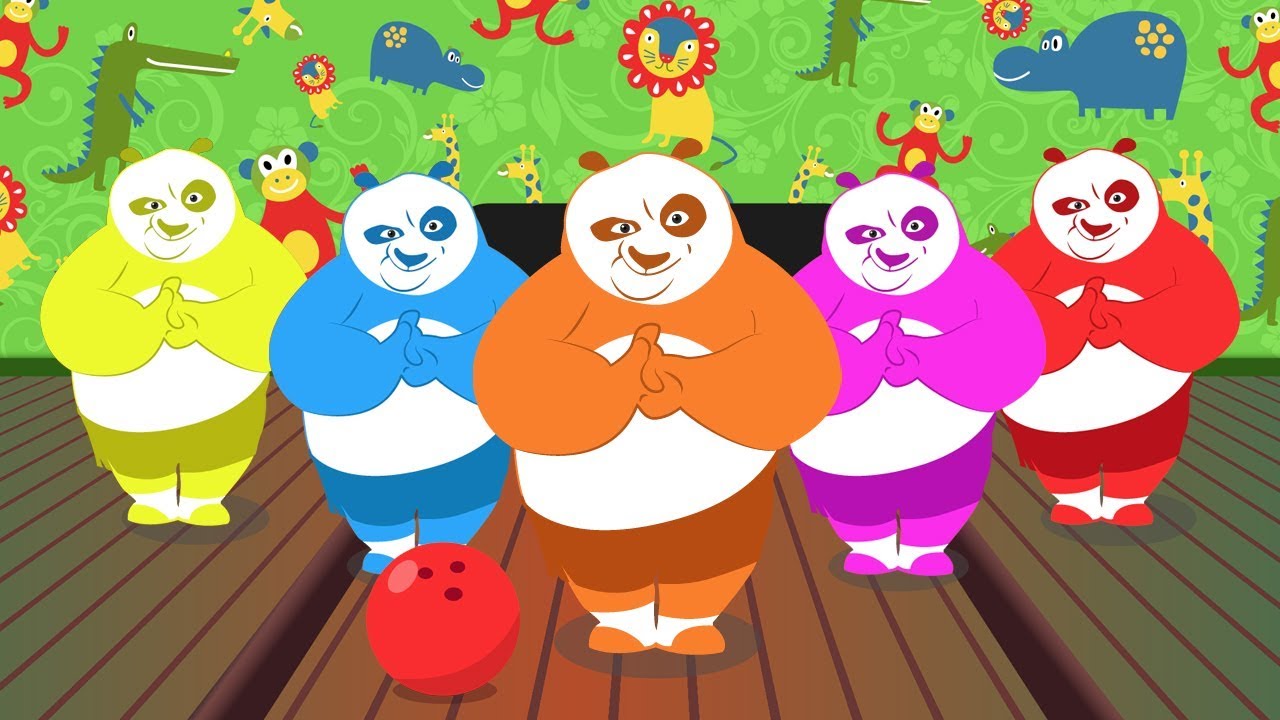Learning Colors With Bowling Balls & Kung Fu Panda for Kids, Children ...