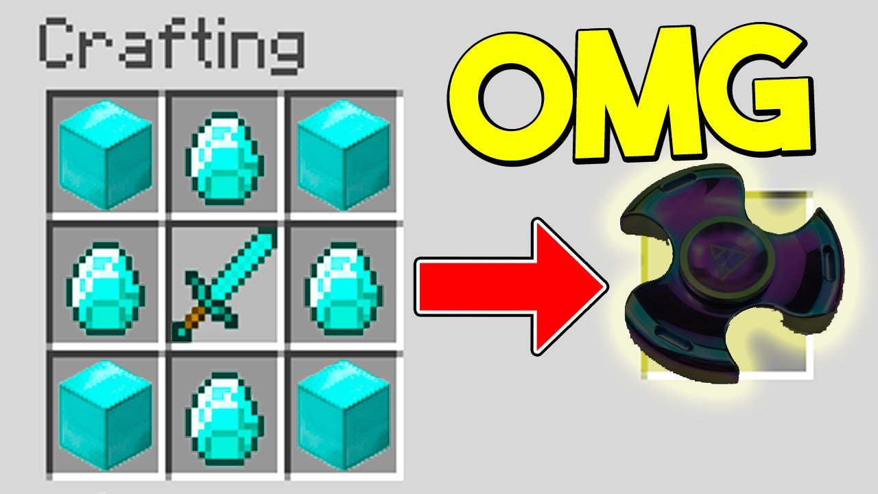 CRAFTING A DIAMOND FIDGET SPINNER in MINECRAFT! - YouTube
