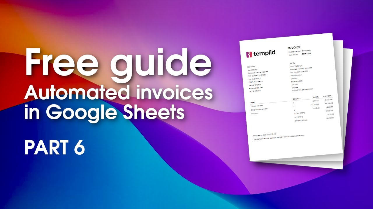 Part 6 Send Invoice Emails From Google Sheets Free Guide Invoicing Part 6 Send Invoice Emails From Google Sheets Free Guide Invoicing