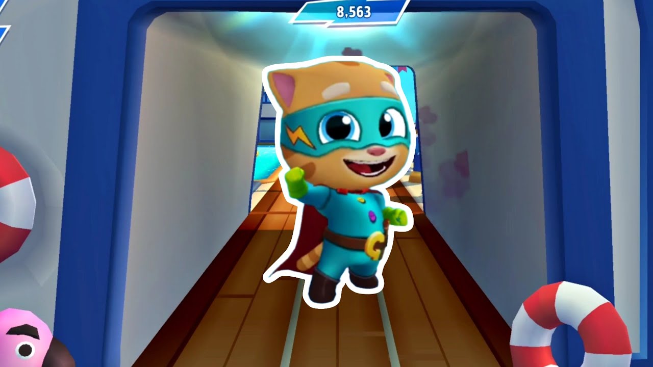 Talking Tom Hero Dash - Ginger - Full screen - Gameplay, Android - LILU ...