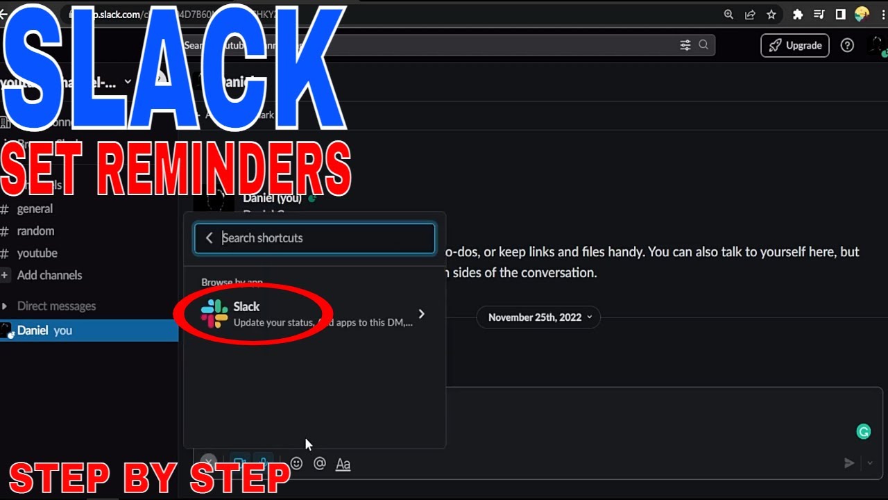 How To Set Reminders In Slack 🔴 - YouTube