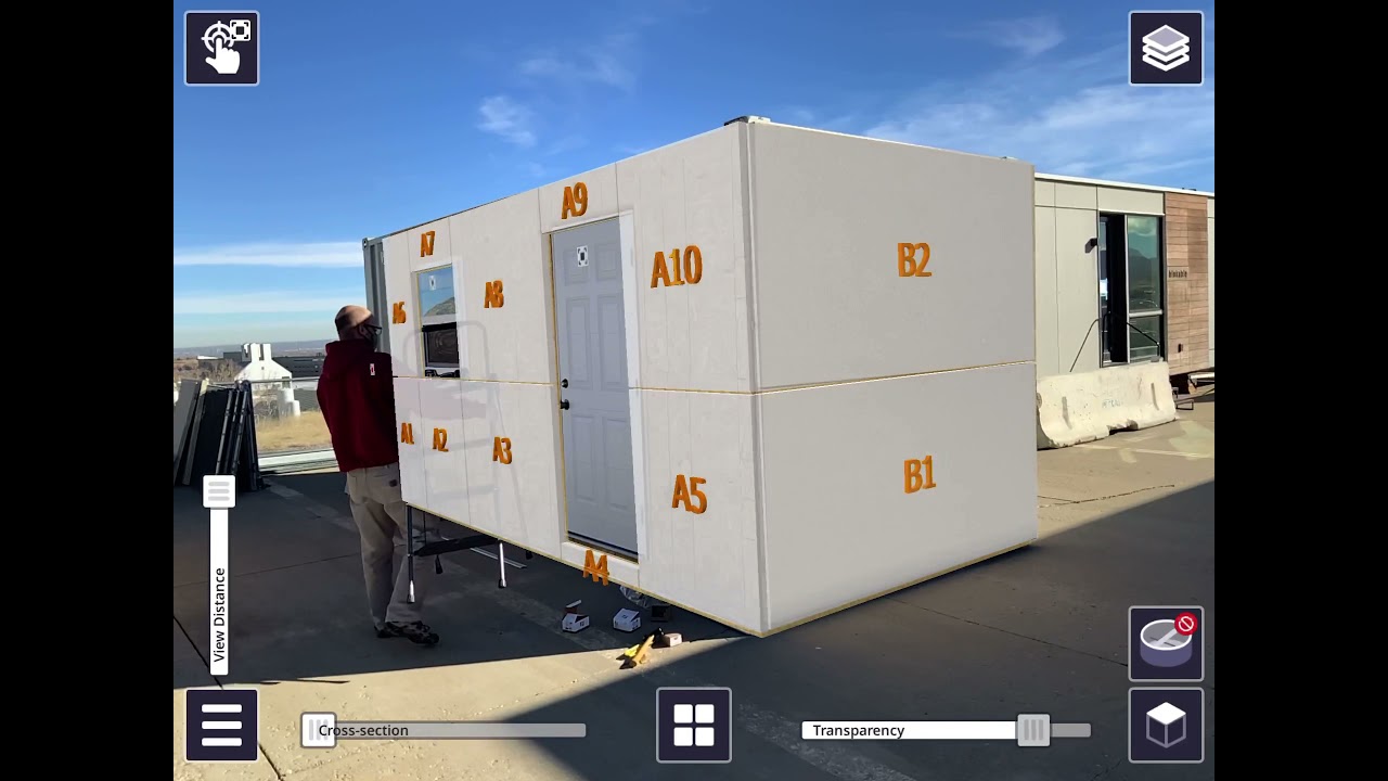 Trimble Connect AR on iPad Pro being used to support installation of ...