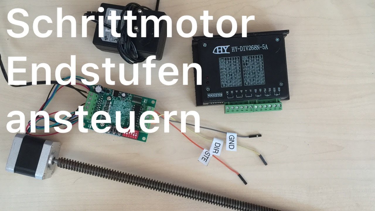 Schrittmotor Endstufen ansteuern - YouTube