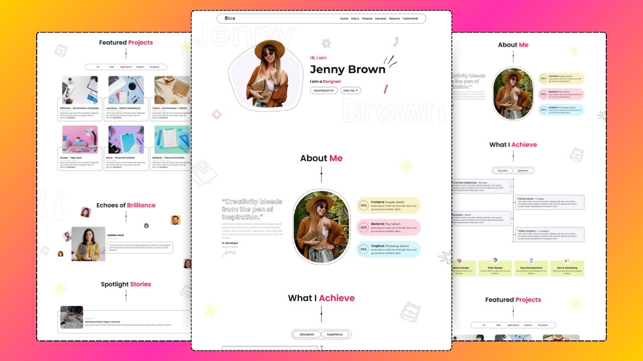 How To Master Web Design Create An Impressive Personal Portfolio Using