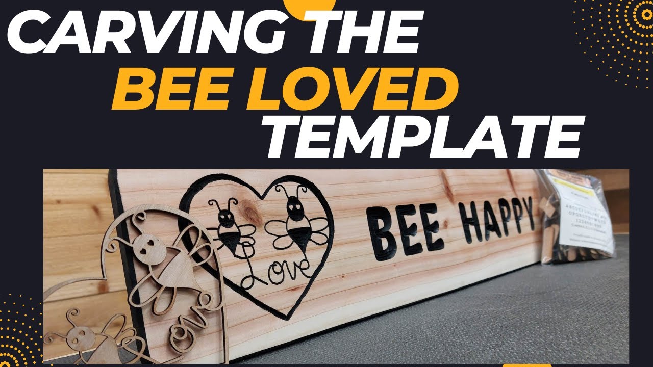 Carving A Cute Bee Template - Simple Stock Sign - YouTube