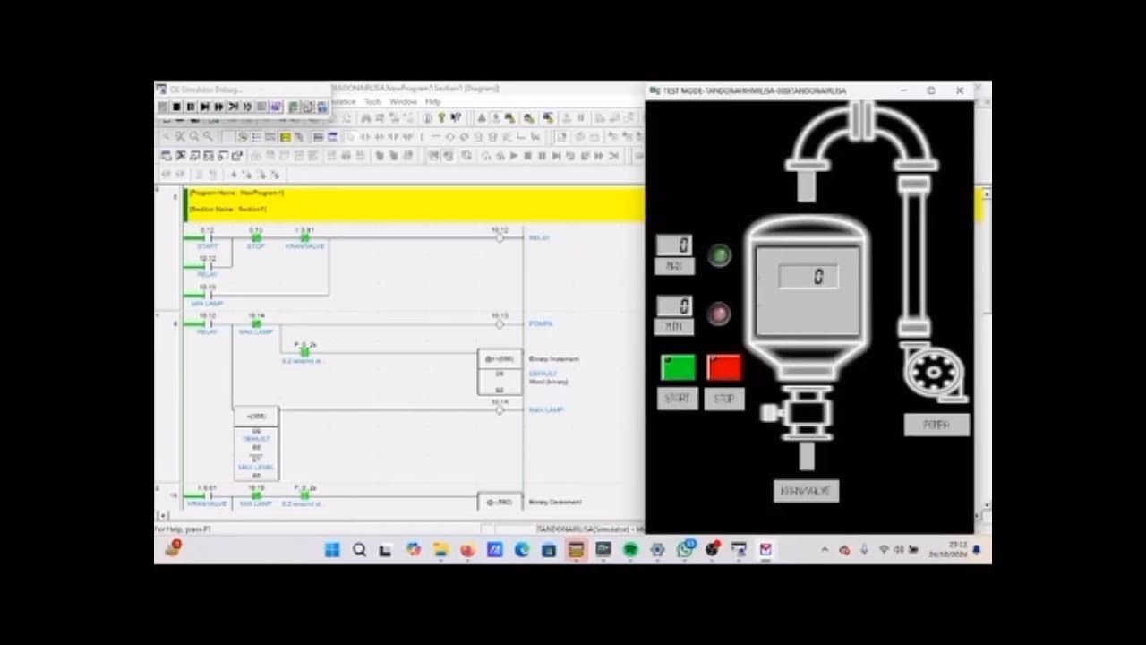 CX one programmer pembuatan HMI dan PLC (tugas kuliah) - YouTube