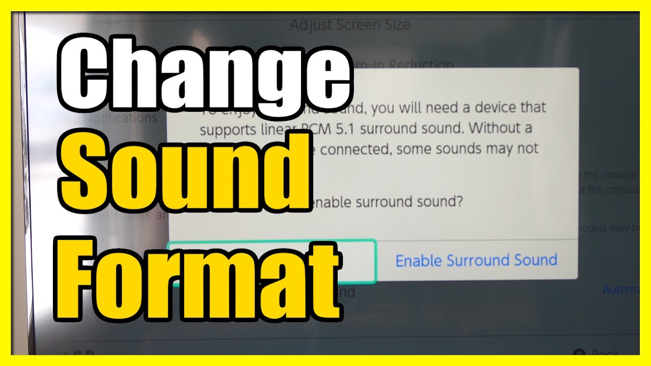How to Change the Sound Format on Nintendo Switch (Linear PCM, Stereo ...