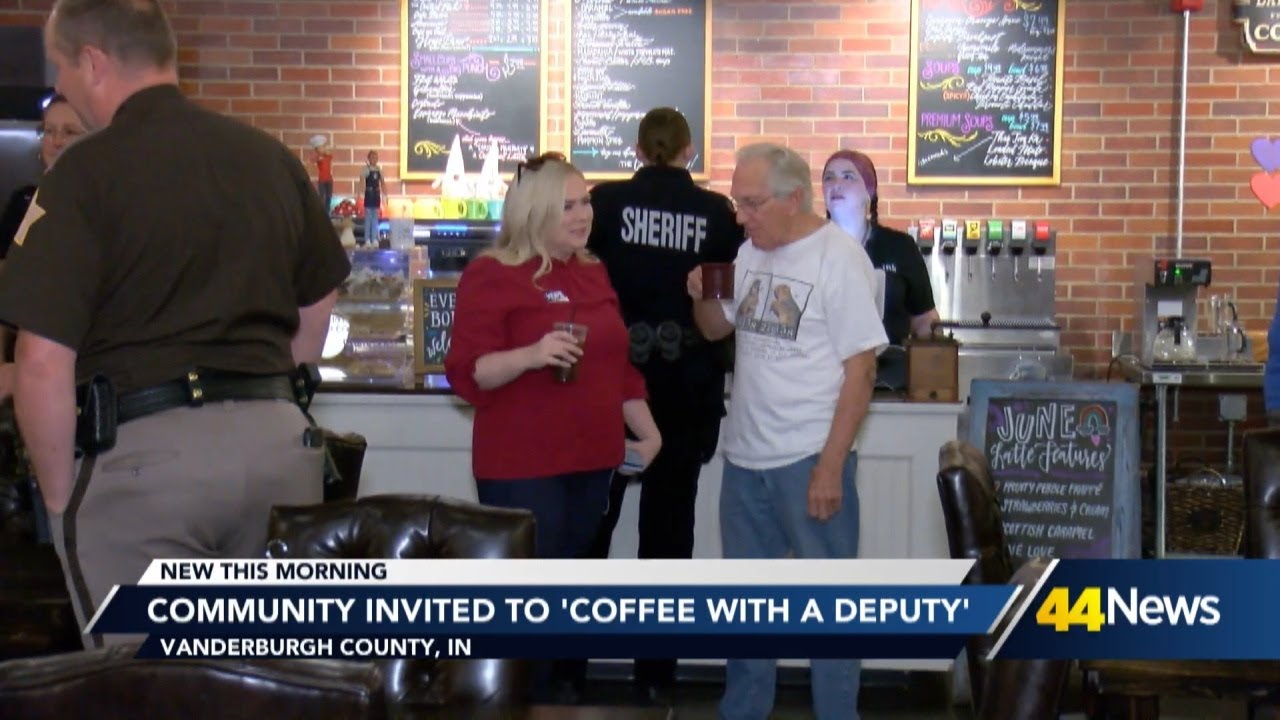 Vanderburgh County Sheriff hosts Coffee with a Cop - YouTube