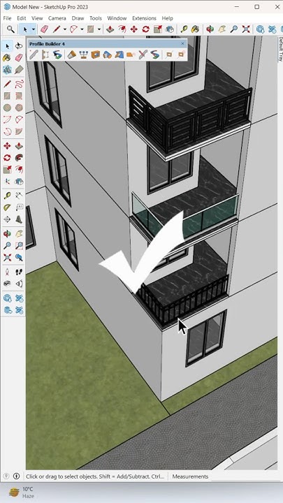 Fast and efficient method for creating rails in seconds😉 #sketchup - YouTube