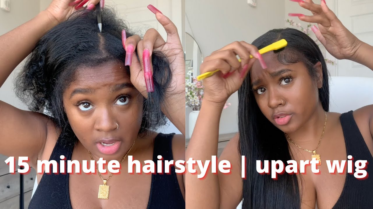 natural side part quick weave - YouTube