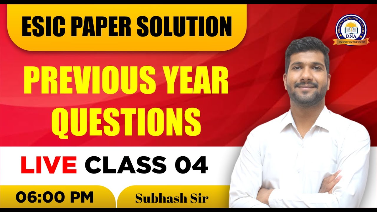 Day 15| ESIC Paper Solution Nursing Officer | Shift 3 | 2019 DNA Indore ...