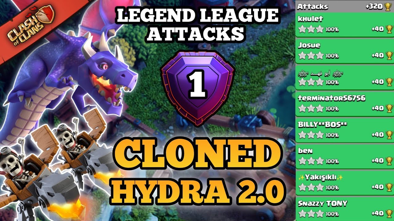 Cloned Hydra Attack Strategy TH17 | Legend League Attacks | EP.40 ...