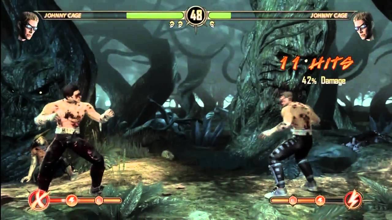 MK9 - Johnny Cage 42% Damage MIDSCREEN Combo - Mortal Kombat 9 (2011 ...