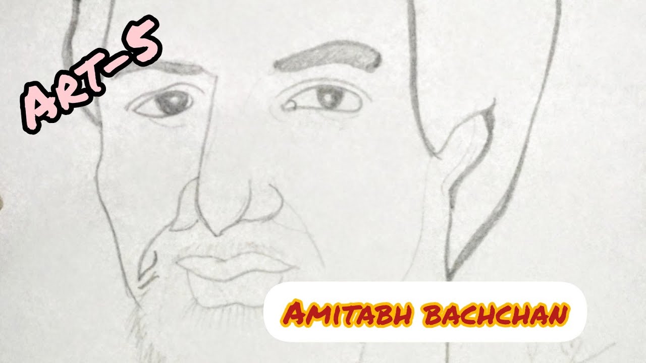How to draw Amitabh bachchan|cartoon - YouTube
