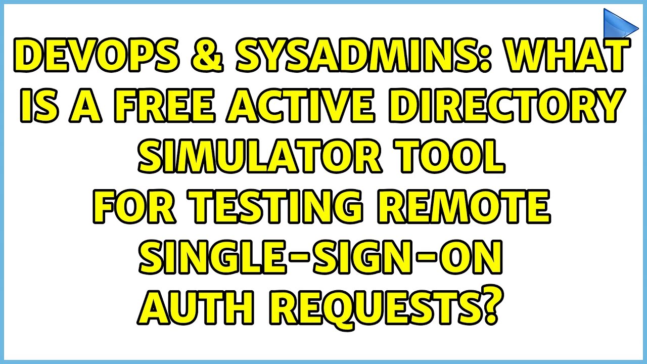 What is a free active directory simulator tool for testing remote ...
