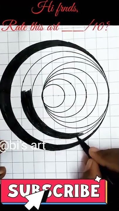 How to draw 3D concentric circle #3Dart #drawing #youtubeshorts # ...
