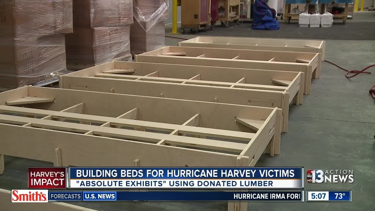 Building beds for Hurricane Harvey victims - YouTube