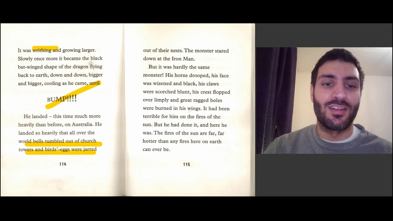 Analysis: The Iron Man by Ted Hughes (Chapter 5) - YouTube