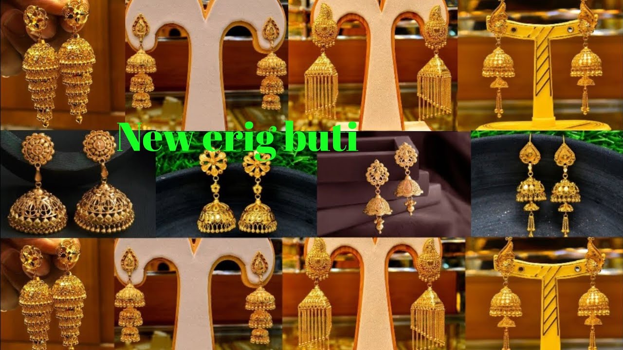 Erig buti design jumar gold 22k hallmark making payal ki design - YouTube