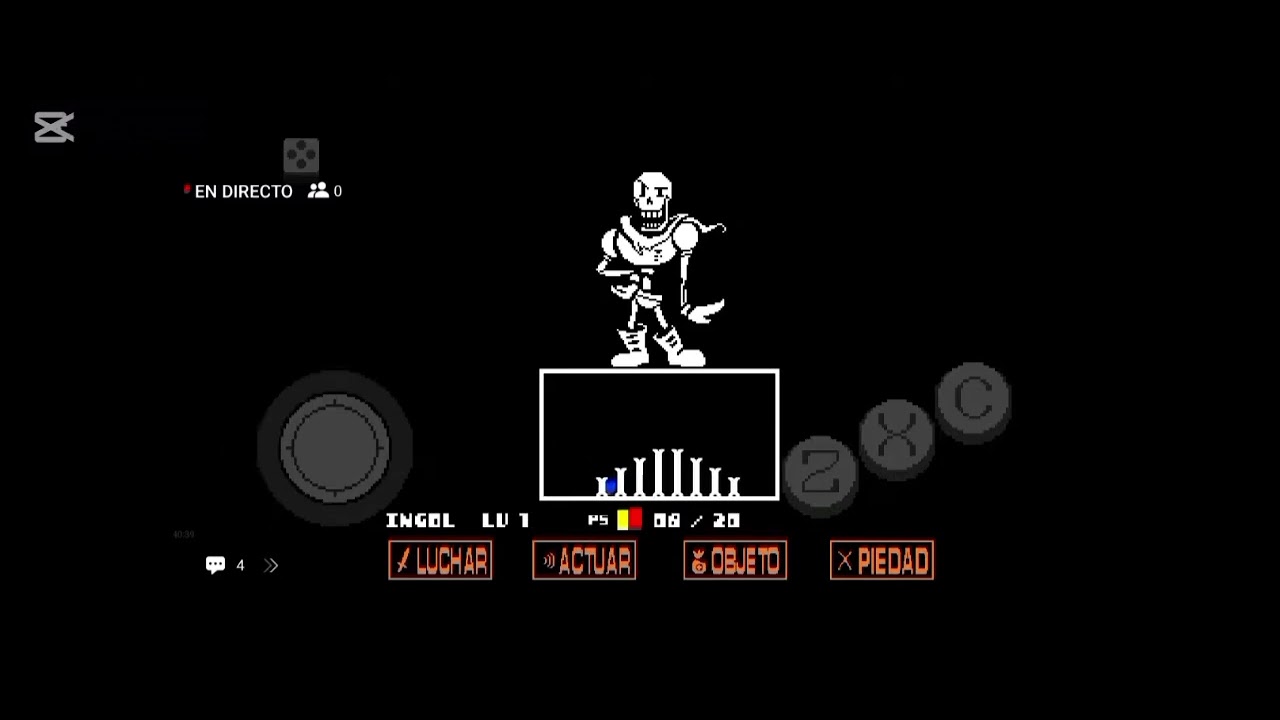 El combate y la cita del papayas god | Undertale ruta pacifista | parte ...