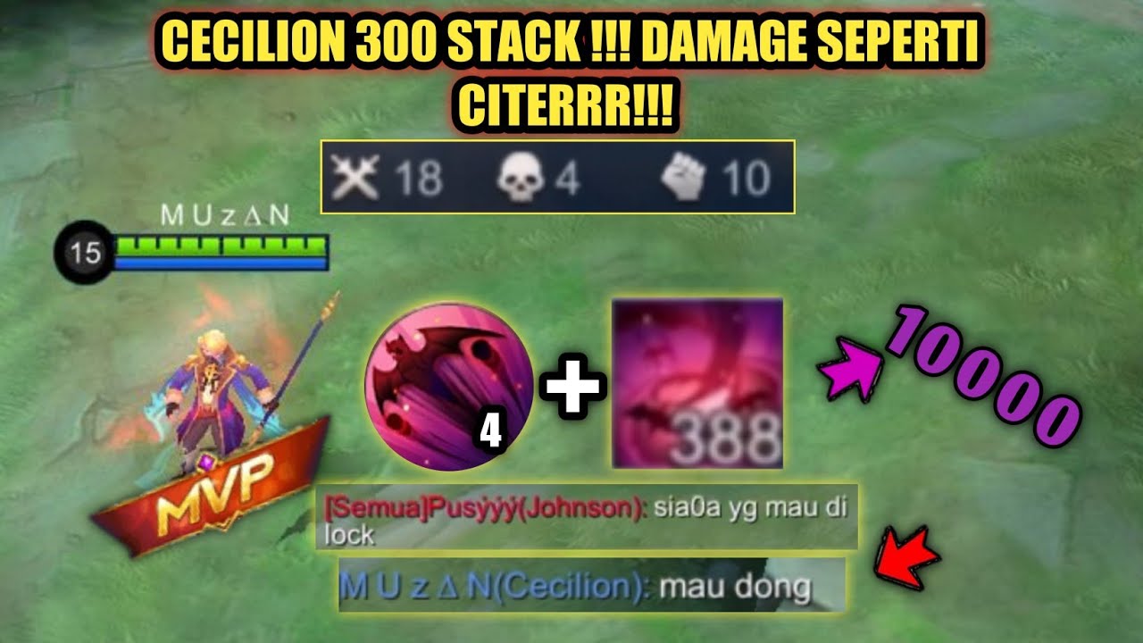 CECILION 300 STACK NO COUNTER!! - 18 KILL TOP GLOBAL CECILION GAMEPLAY ...