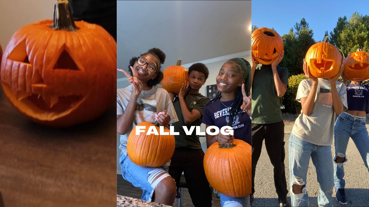 FALL VLOG: Carving pumpkins, Baking cookies, Store errands and more ...