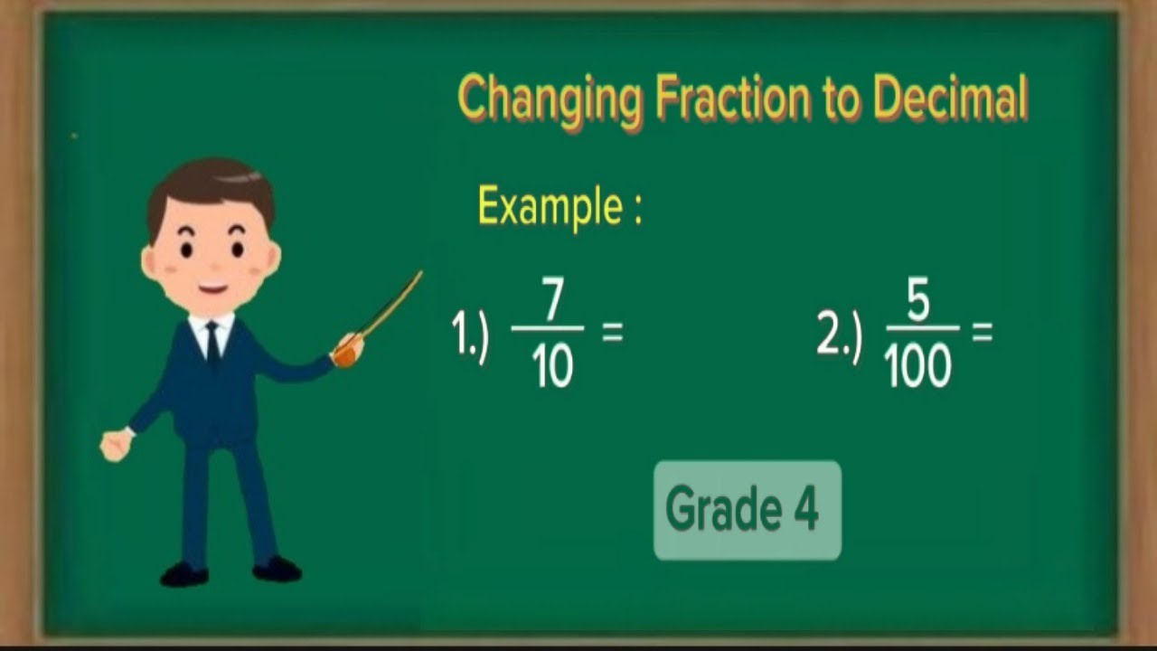 Changing Fraction to Decimal || Grade 4 - YouTube