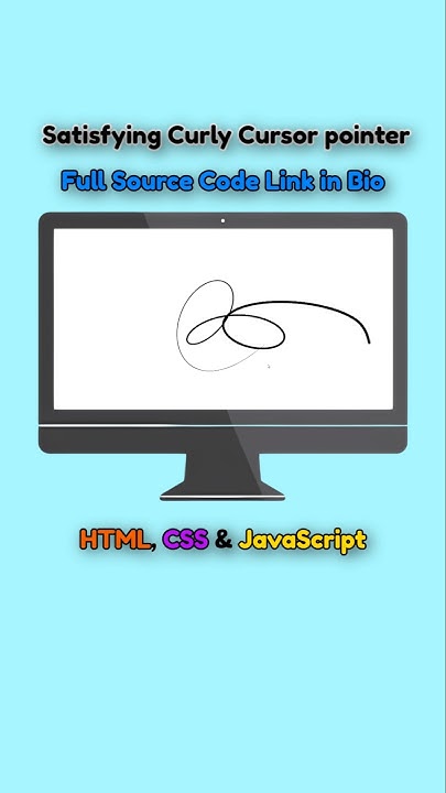 Cursor Pointer #javascript || Satisfying Curly Cursor Pointer using JavaScript #shorts - YouTube