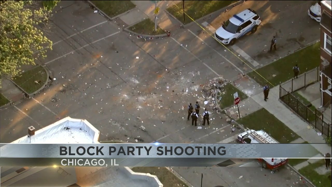 Block party shooting in Chicago - YouTube