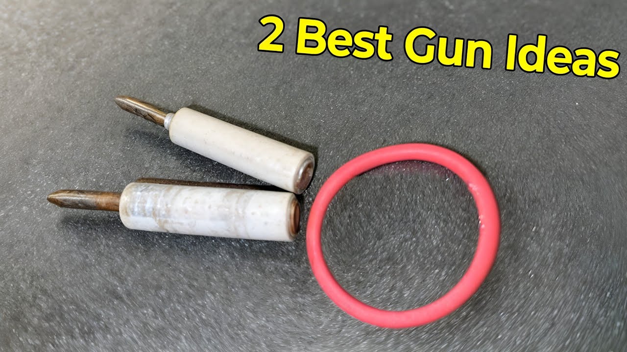 2 Unique Homemade Gun Ideas | how to make gun at home easy | gun kaise ...