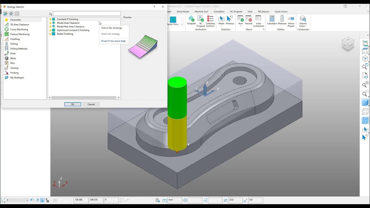 PowerMill Tutorial | Getting Started Guide | Lesson 2: Tool creation, facing, simulation - YouTube